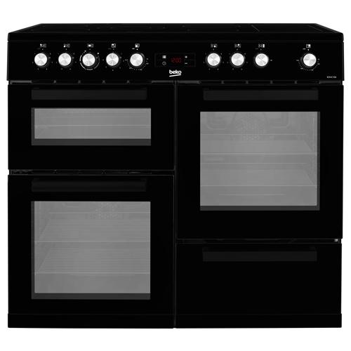 POWERCITY - KDVC100K BEKO 100CM ALL ELECTRIC RANGE COOKER - BLACK RANGE ...